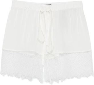 Ann Demeulemeester Lace-trimmed Drawstring Shorts