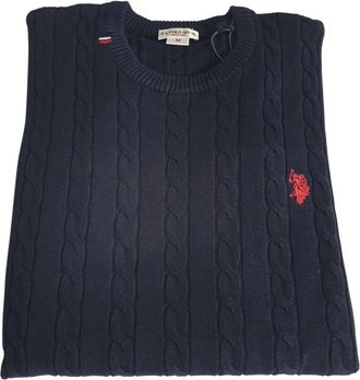 U.S.Polo Association U.s. Polo Assn., Homme, Pulls, Bleu, Taille: 3XL Maglia Girocollo a Treccia