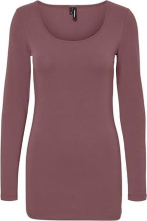 Vero Moda Vero Moda Femme Vmmaxi My Ls Soft Long U-Neck Ga Noos T-shirt &agrave; manches longues, XL