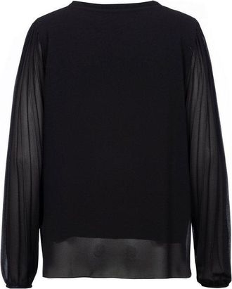 Frank Walder Klassische Bluse mit Plissee-&Auml;rmeln