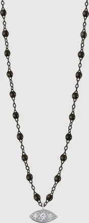 Gigi Clozeau Collier Clin doeil Or Noir Diamants 42cm