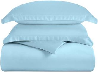 Superior Bettbezugsset, 229 x 234 cm, Fadenzahl 300, 100% Modalfasern aus Buchenholz, einheitlich hellblau