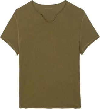 Zadig&Voltaire T-shirt Monastir Voltair Paris - Homme - Tops - Vert - Taille: XL