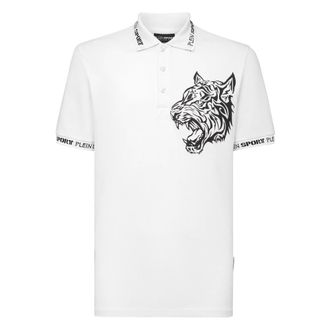Plein Sport Homme, Tops, Blanc, Taille: 2XL Polo Tiger