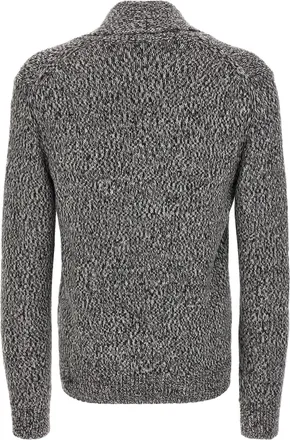 Brioni Virgin Wool Moulin&eacute; Cardigan - Gray