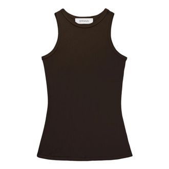 SPRWMN Racer Front Tank - - Tops - Damen - Braun - L