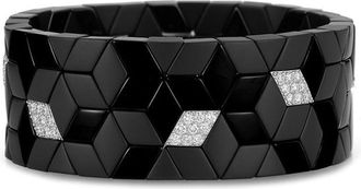 Roberto Demeglio Keramik-Armband mit Diamanten - Wei&szlig;