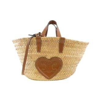 Celine Sac bandouli&egrave;re Teen Triomphe Panier en raphia Pre-owned - Femme - Pre-owned - Beige - Taille: ONE Size