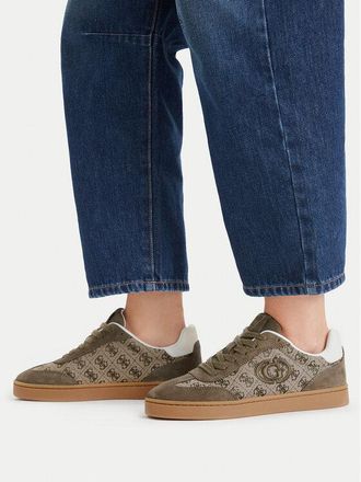 Guess Sneakers FLTJAC LEA12 Khakifarben