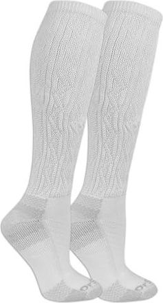 Dr. Scholls Womens Advanced Relief Diabetic & Circulatory Knee High Socks, White, Shoe Size: 4-10 (2 Pairs)