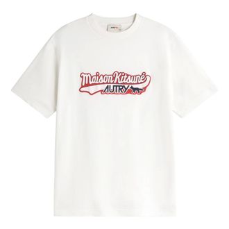 Autry Homme, Tops, Blanc, Taille: L M Kitsune T-Shirt