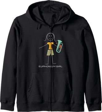 Whyitsme Design Lustiges Euphonium M&auml;dchen Euphonium Spieler Kapuzenjacke