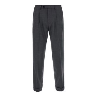 Michael Coal Anzughose mit doppelten Bundfalten - - Trousers - Herren - Grau - W33