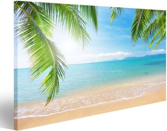 Islandburner Bild auf Leinwand Palmen Und Tropischer Strand Urlaubsfeeling