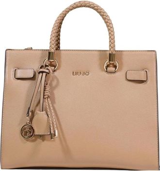 Liu Jo Femme, Sacs, Beige, Taille: ONE Size Sac &agrave; main avec fermeture &eacute;clair et poches int&eacute;rieures