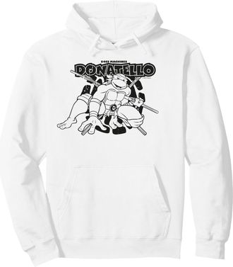 Teenage Mutant Ninja Turtles TMNT Donatello Ninja Machine Fun Schablone Graffiti Pose Retro Pullover Hoodie