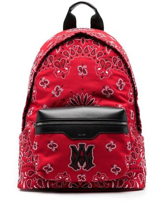 Amiri sac &agrave; dos &agrave; motif cachemire brod&eacute; - Rouge