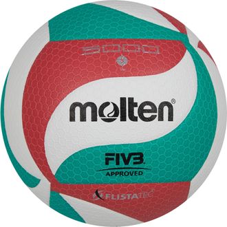 Molten Erwachsene V5M5000 Volleyball, Gr&uuml;n/Wei&szlig;/Rot, 5