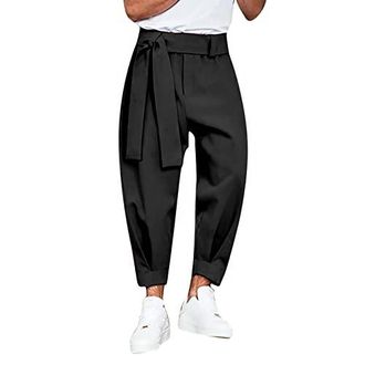 Generic Pantalon de loisirs pour homme - Pantalon de sport long en polyester uni - Pantalon long tendance avec poches - Pantalon dext&eacute;rieur respirant - Pantal