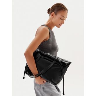 Calvin Klein Handtasche Calvin Klein Drawstring Tote LV04K3159G Schwarz