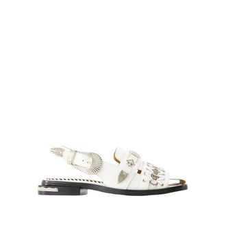 Toga Archives Wei&szlig;e Leder Sandalen mit offener Spitze - - Shoes - Damen - Wei&szlig; - 35 EU
