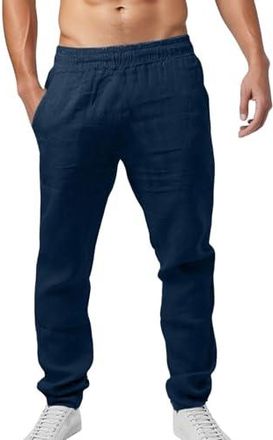 Generic Baggy Pantalon de jogging pour homme - Pantalon de loisirs dhiver pour homme - Pantalon dété léger - Coupe ajustée - Avec cordon de serrage - Pour la 