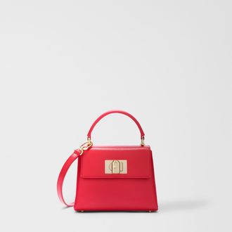 Furla 1927 Henkeltasche Mini Ruby Rot Strukturiertes Leder Damen