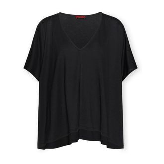 Elena Miro V-Ausschnitt T-Shirt - - Tops - Damen - Schwarzk - S/M
