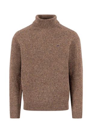 Fynch-Hatton Rollkragenpullover im Strick-Look meliert