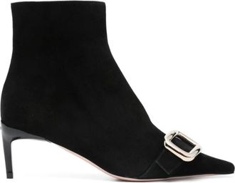 Roger Vivier Femme, Chaussures, Noir, Taille: 40 EU Belle Vivier Buckle Bottes &agrave; cheville