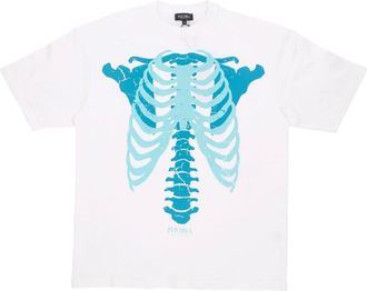 Phobia Archive Homme, Tops, Blanc, Taille: L Skeleton Print Tee
