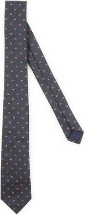 Au Printemps Paris Cravate imprimée en soie