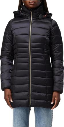 Save The Duck Femme, Vestes, Noir, Taille: 46 FR Veste Puffer à Capuche