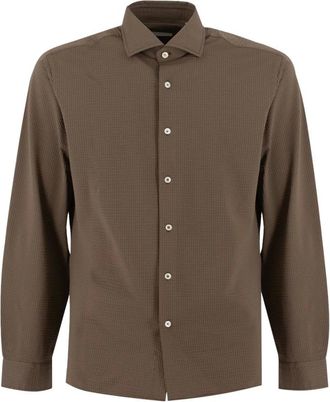 Xacus Homme, Chemises, Brun, Taille: 4XL Act422Ml Shirt