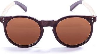 OCEAN Sunglasses LIZARD WOOD Lunettes de soleil unisexes polarisées pour homme et femme, Bambou foncé