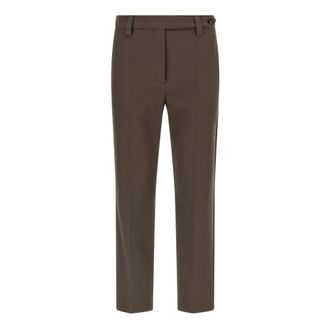 Brunello Cucinelli Cigarette-Hose mit Monili - - Trousers - Damen - Braun - XS