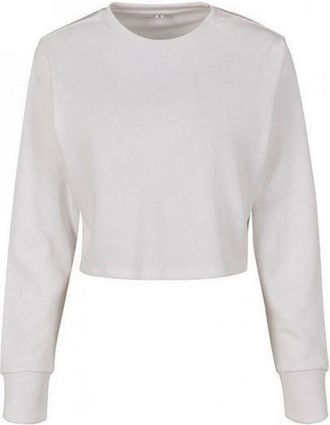 Build Your Brand Sweatshirt Daman Sweat Terry Cropped Crew, bauchfreies Shirt