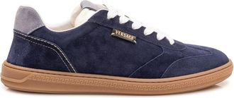 Versace Femme, Chaussures, Bleu, Taille: 37 1/2 EU Baskets Suede