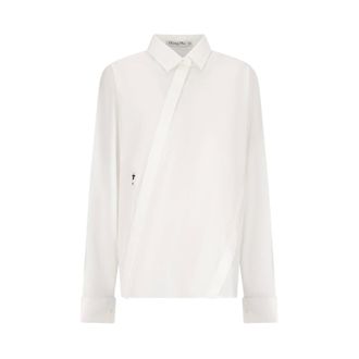 Dior Femme, Blouses et Chemises, Blanc, Taille: 38 FR Chemise &agrave; Fermeture Oblique