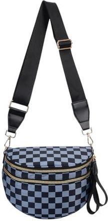 Generic Sac à bandoulière tendance pour femme - Grande capacité - Élégant - Réglable - Pour les loisirs - Voyage en plein air, Noir gris., 310.00x140.00x220.0