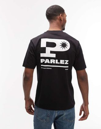 Parlez Clothing Complex - T-Shirt in Schwarz mit Grafikprint auf dem R&uuml;cken