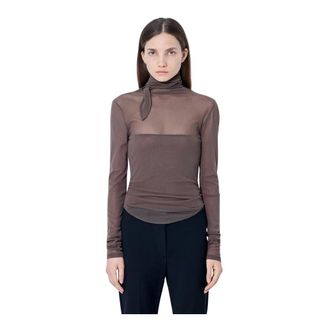 Christophe Lemaire Ballerina Foulard Top - - Tops - Damen - Braun - L
