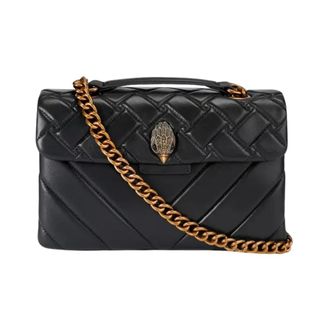 Kurt Geiger Femme, Sacs, Noir, Taille: ONE Size Sac bandouli&egrave;re matelass&eacute; Kensington