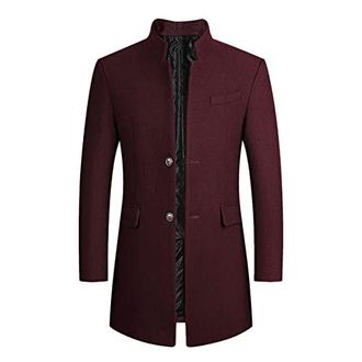 Generic Manteau dhiver chaud pour homme - Veste daffaires funky blazer pour homme - Coupe ajust&eacute;e - Tenue de loisirs longue - Mode - Pour mariage - Blazer ten