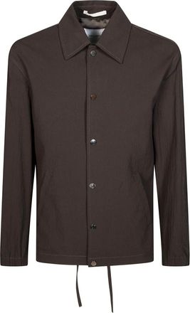 Paolo Pecora Homme, Vestes, Brun, Taille: L Giubbotto Seersucker
