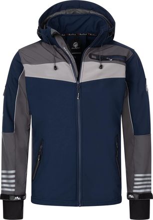 Rock Creek Herren Softshell Jacke Outdoor Jacke Windbreaker &Uuml;bergangsjacke Anorak Kapuze Regenjacke Winterjacke Herrenjacke Jacket H-288 Navy 4XL
