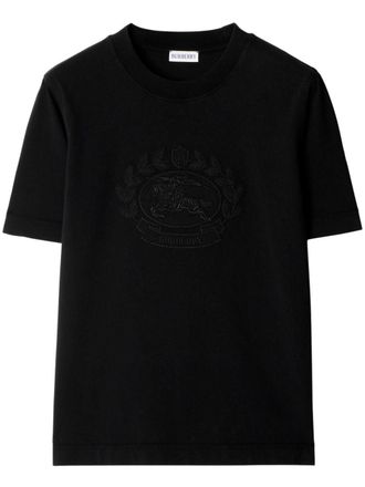 Burberry t-shirt à motif Equestrian Knight - Noir