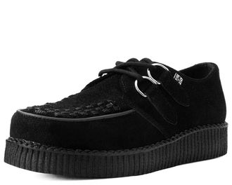 T.U.K. Leather Viva Low Creeper - Herren & Damen Schuhe - Farbe Black Suede - Gr&ouml;&szlig;e EU39