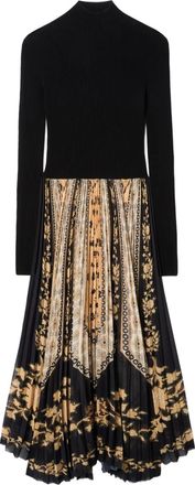 La DoubleJ Moondance pleated knit maxi dress - Noir