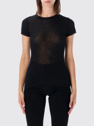 James Perse T-shirt slim fit en m&eacute;lange de coton et cachemire &agrave; col rond